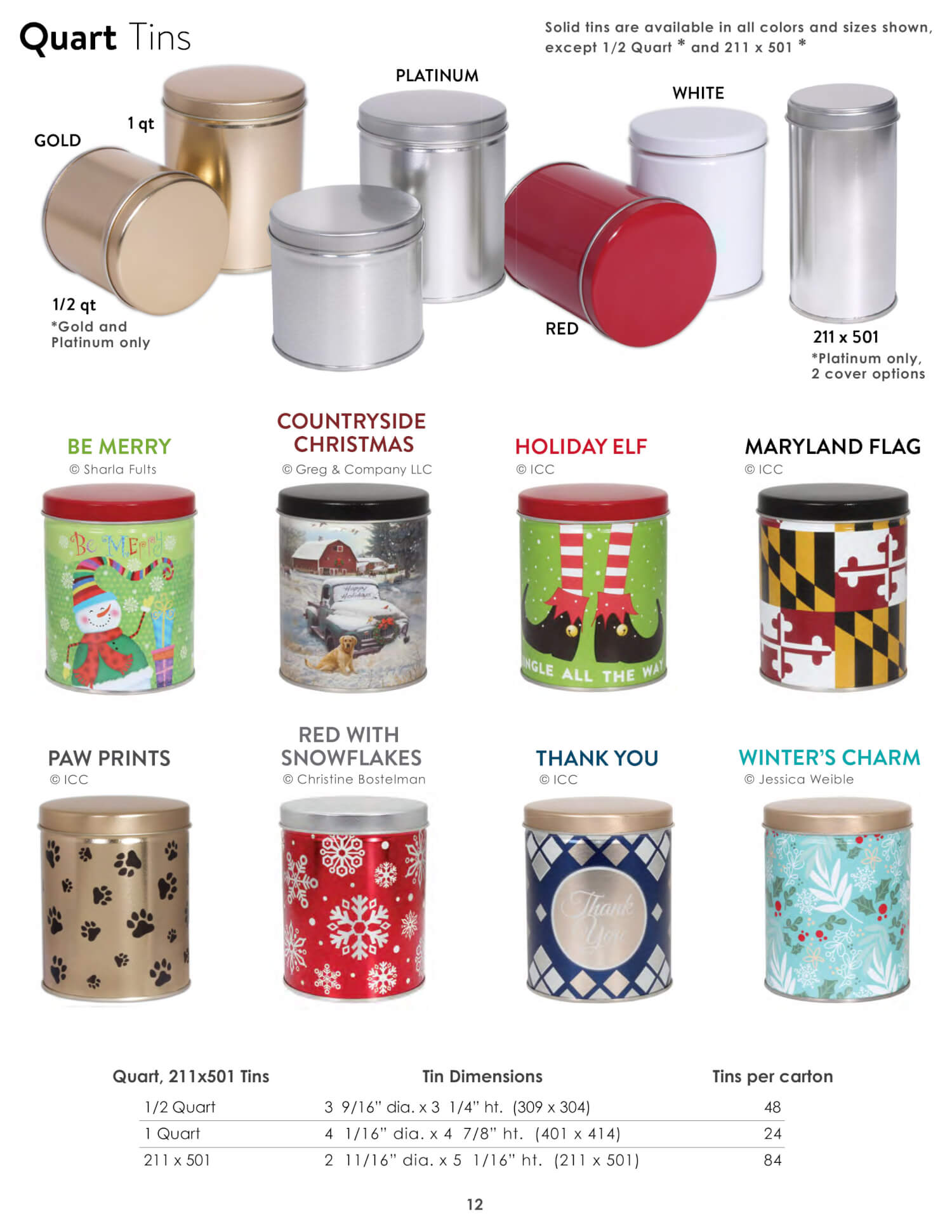 Stock Tin Program Catalog 2021