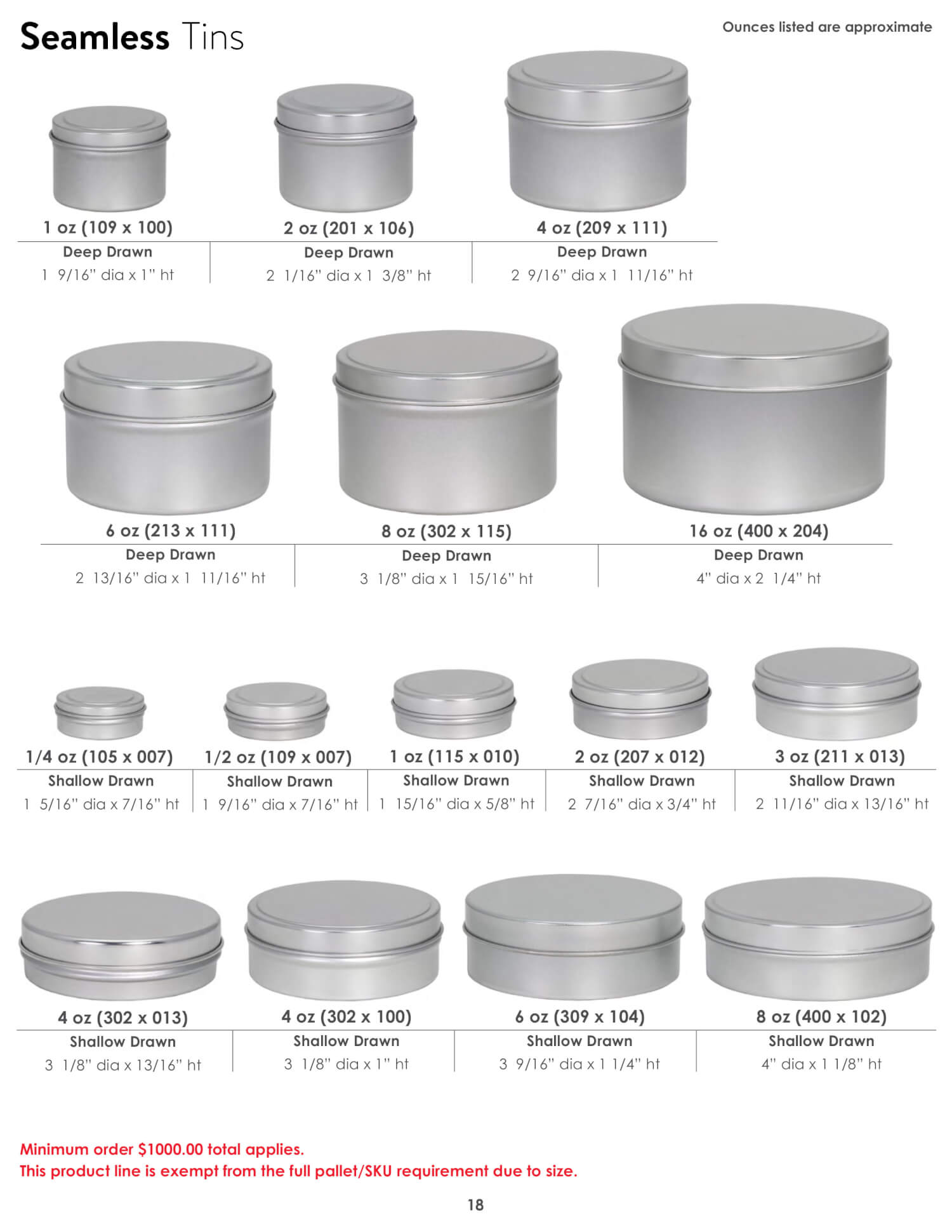 Stock Tin Program Catalog 2021