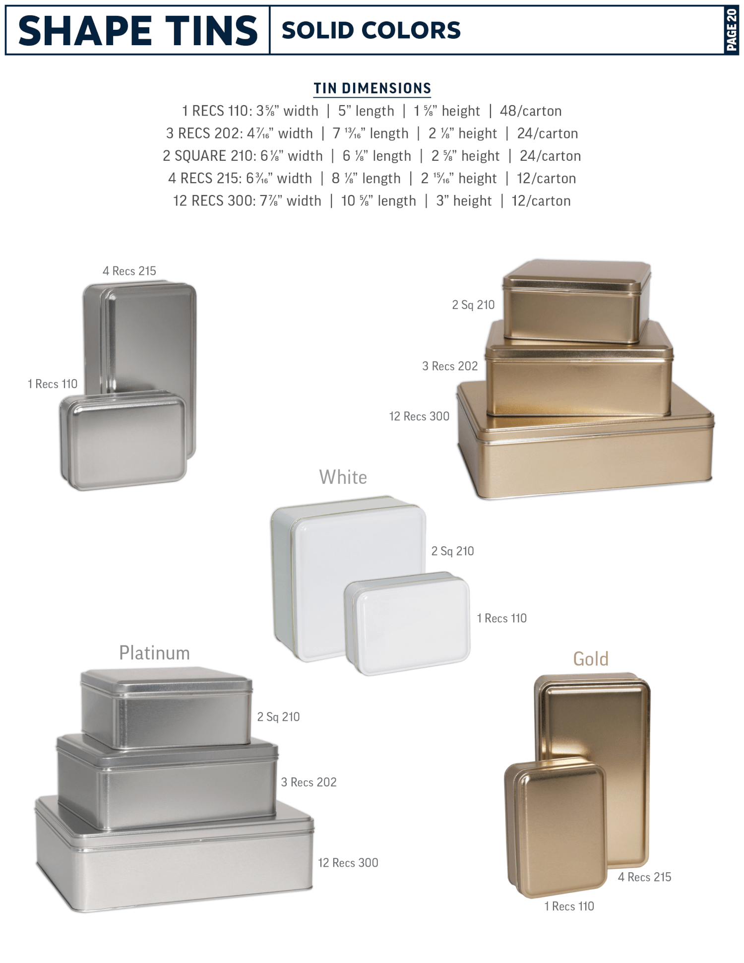 Stock Tin Program Catalog 2021